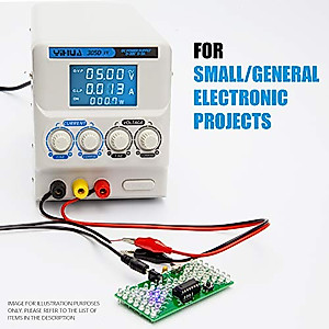 YIHUA 305D-IV Regulated Variable DC Lab Power Supply 0-5A 0-30V Low Noise Bench Switch Mode Power Supply with Alligator Clips, High Precision for R&D, Labs, Laptops, Phone Repair & Electronic DIY