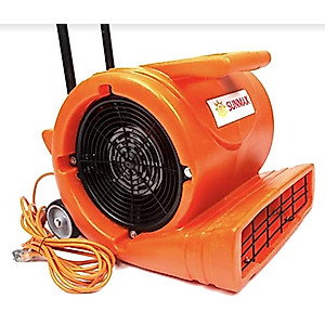 Generic 3-Speed Air Mover 1.3HP 5000 CFM Powerful Floor Blower Carpet Dryers Janitoral Floor Dryer with Telescopic Handle, Wheels