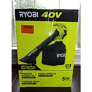 RYOBI 40-Volt Lithium-Ion Cordless Battery Leaf Vacuum/Mulcher (Tool Only)
