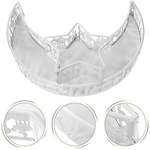 MAGICLULU Eid Ramadan Food Tray Iron Moon Star Shape Serving Plate Candy Dessert Food Storage Container Eid Decoration Ramadan Party Favor