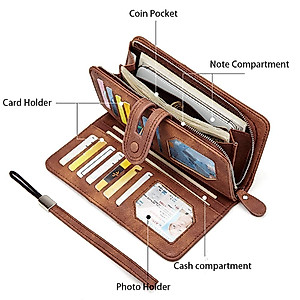 CLUCI Women Wallet Leather Bundles with Purses and Handbags for Women Designer Leather Hobo Tote