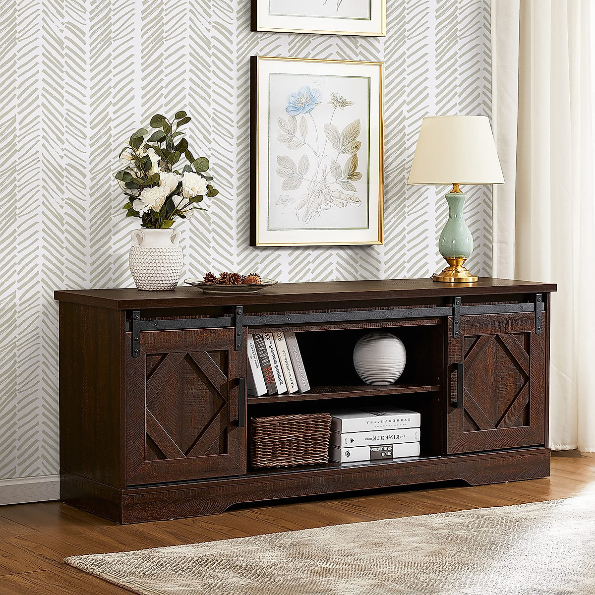 Guvana Striped Peel and Stick Wallpaper Beige White Wallpaper Striped Contact Paper 118" ｘ17.7 Neutral Self Adhesive Wallpaper Removable Line Contact Paper Wallpaper for Bathroom Livingroom Covering