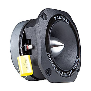 Gravity 2X WZ50TW 1500W Heavy Duty Titanium Super Tweeter Loud Speaker 4-Ohms for Car, Van, ATV, Motorcycle, and Competition (Pair) (Black)