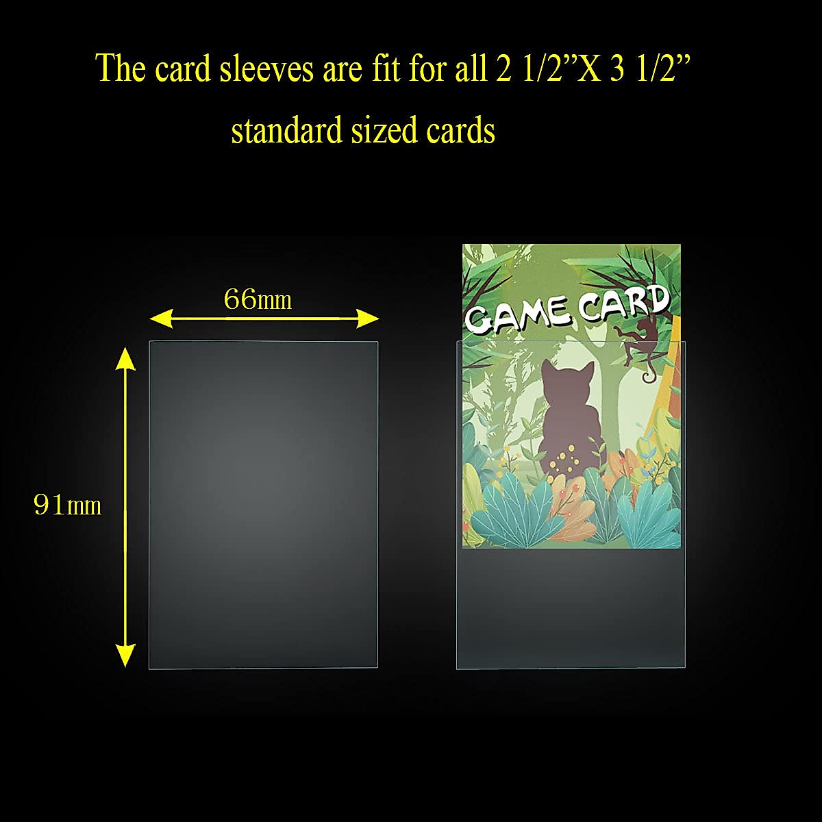 DECKEEP 500 Count Premium Thick Card Sleeves, 66 x 91 mm Clear Standard Card Protectors for Collectibles Trading Cards and Sports Cards