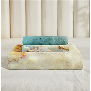 Bedbay Beach Queen Duvet Cover Set,Coastal Bedding Set Queen,Teen Girls Boys Starfish Beach Decor 3 Pieces Microfiber Quilt Cover,Beach Themed Bedding Set for Summer (Turquoise,Queen)