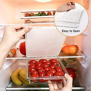 mcwdoit Bacon Keeper for Fridge, Transparent Deli Meat container for fridge, Stackable Cheese Ham Container, Food Storage Boxes with Lid for Cold Cuts, Lunch Meat, Salami, Meal Prep Containers,3 Pack