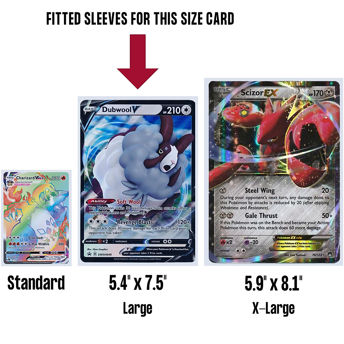 Jumbo Card Sleeves (40pk Jumbo Sleeves - Large - 5.4"x7.5")