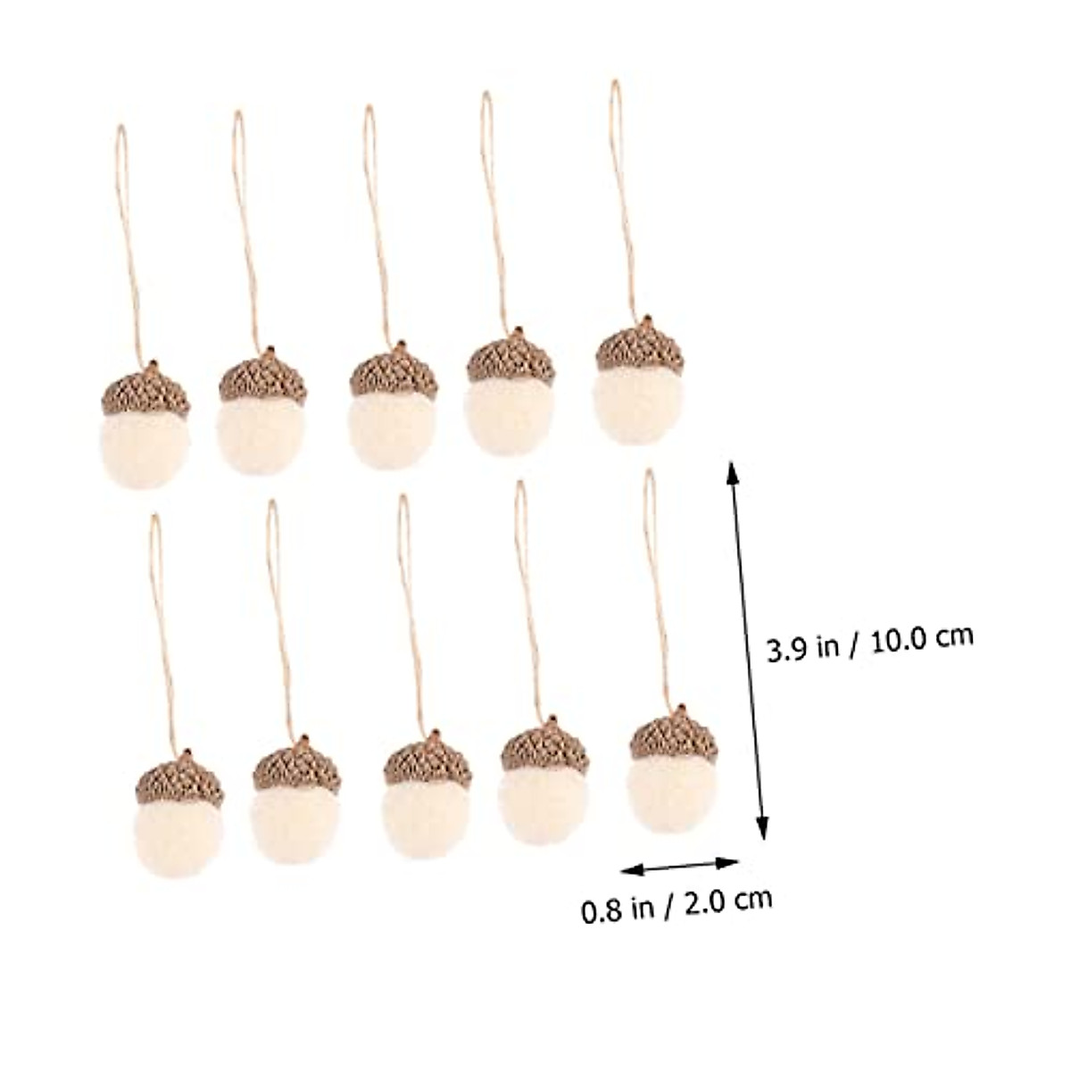OFFSCH 10pcs Felt Acorn Bunches para Mesa De Felt Acorn Ornaments Christmas Decor Fall Pom Pom Garland Festival Style Pendants Xmas Pine Cones Decors Festival Pendants