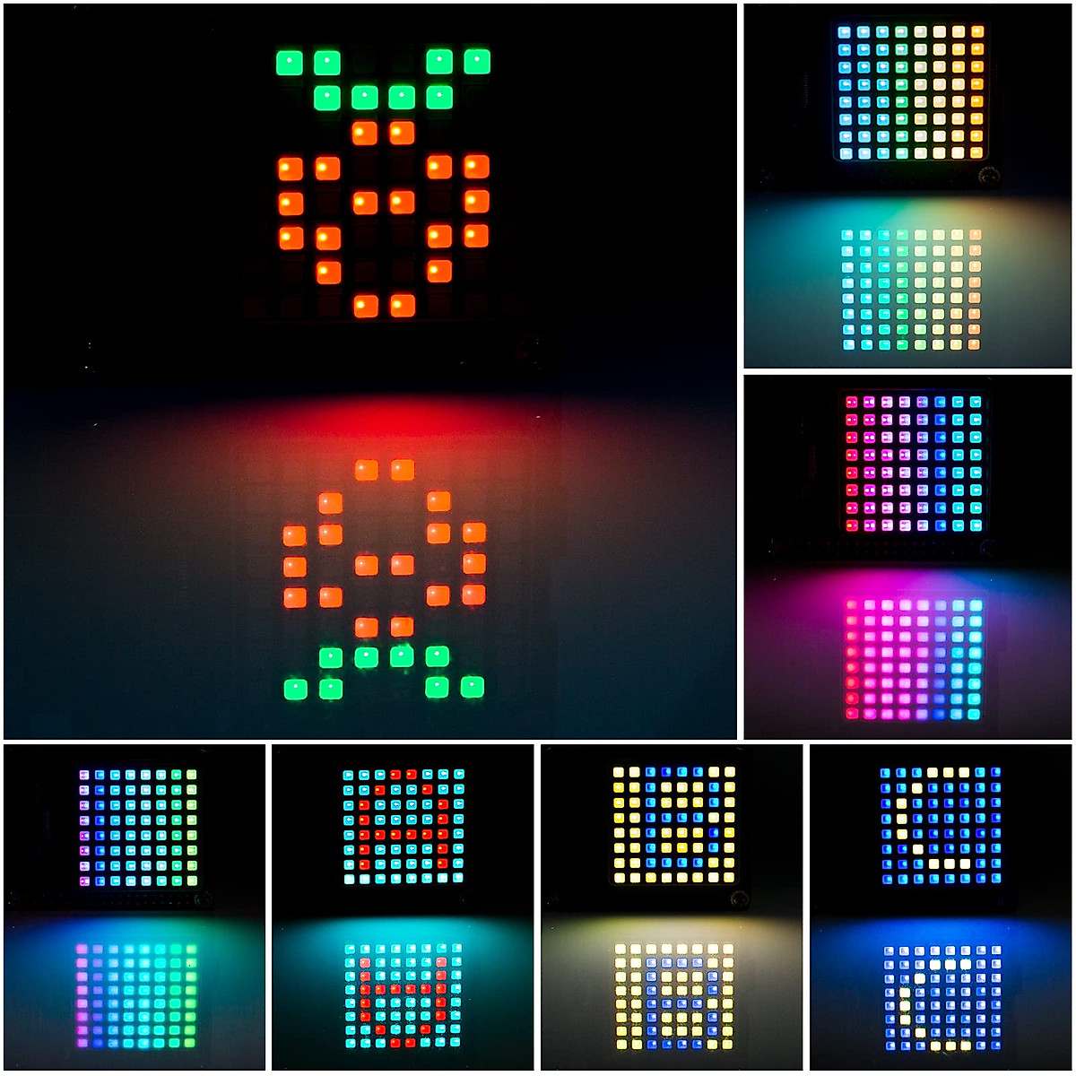 SunFounder RGB 8x8 64 LED Matrix Panel Individually Addressable for Raspberry Pi I2C Control 24 bit Color Programmable