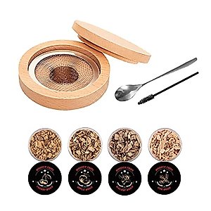 KYKUSS Cocktail Smoker Kit with Wood Chips for Whiskey Drinks,Cocktail Smoker Kit for Bourbon