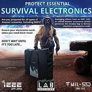 Mission Darkness Eclipse Faraday Bag for Solar Panels & Extra-Large Electronics // Military-Grade RF Shielding Case Designed for EMP CME Solar Flare Protection, Preppers, and Personal Security