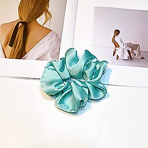 6 Pieces Satin Silk Scrunchies for hair, Big Hair Scrunchies Satin Hair Ties Ponytail Holder No Hurt Your Hair
