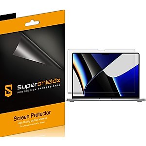 Supershieldz (3 Pack) Designed for New MacBook Pro 16 inch (M4, M3, M2, M1, Pro/Max) [2021-2024 Release] Screen Protector, High Definition Clear Shield (PET)