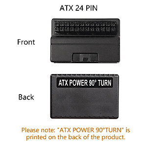 CERRXIAN 90 Degree ATX 24 Pin Adapter, Right Angle ATX 24pin Male to Female Power Adapter Board for Desktop Motherboard Power Supply