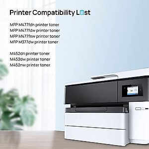 410X 410A Toner Cartridge Replacement for HP 410X CF410X 410A CF410A Toner Compatible with Color Pro MFP M477fdw M477fdn M477fnw M452dn M452dw M452nw M377dw Printer Toner (4 Pack,with Chip)