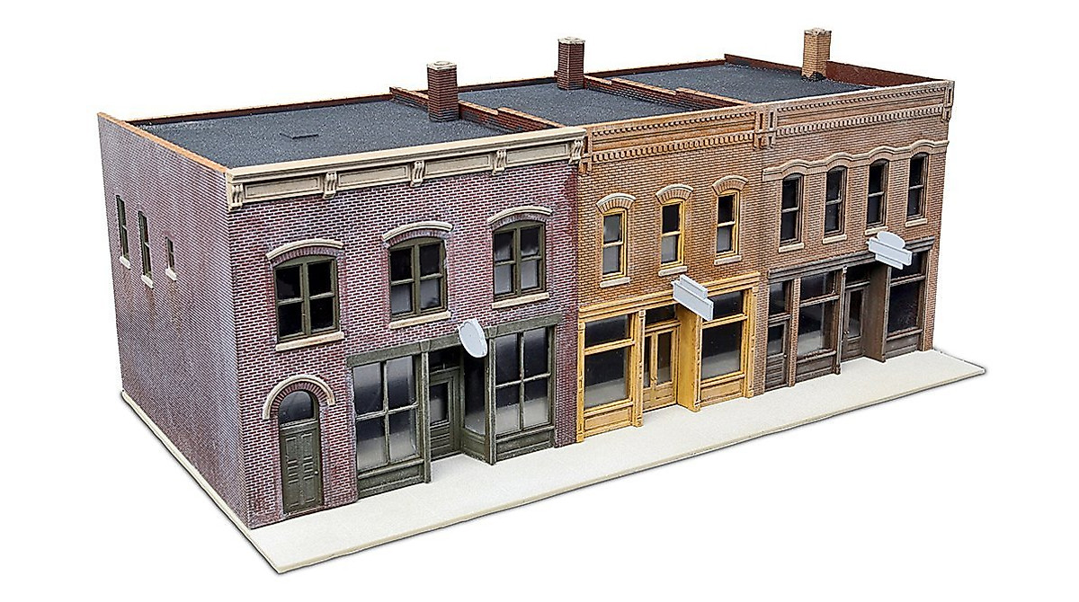 Walthers SceneMaster Merchant Row IV - HO Scale Urban Scene Kit