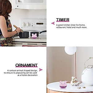 Cabilock Animal Cooking Timer Kitchen Animal Cooking Timer Cute Bunny Mechanical Timer Wind Up Countdown Timer Alarm for Baking Study Classroom Time Management (Purple) Kitchen Countdown Timer
