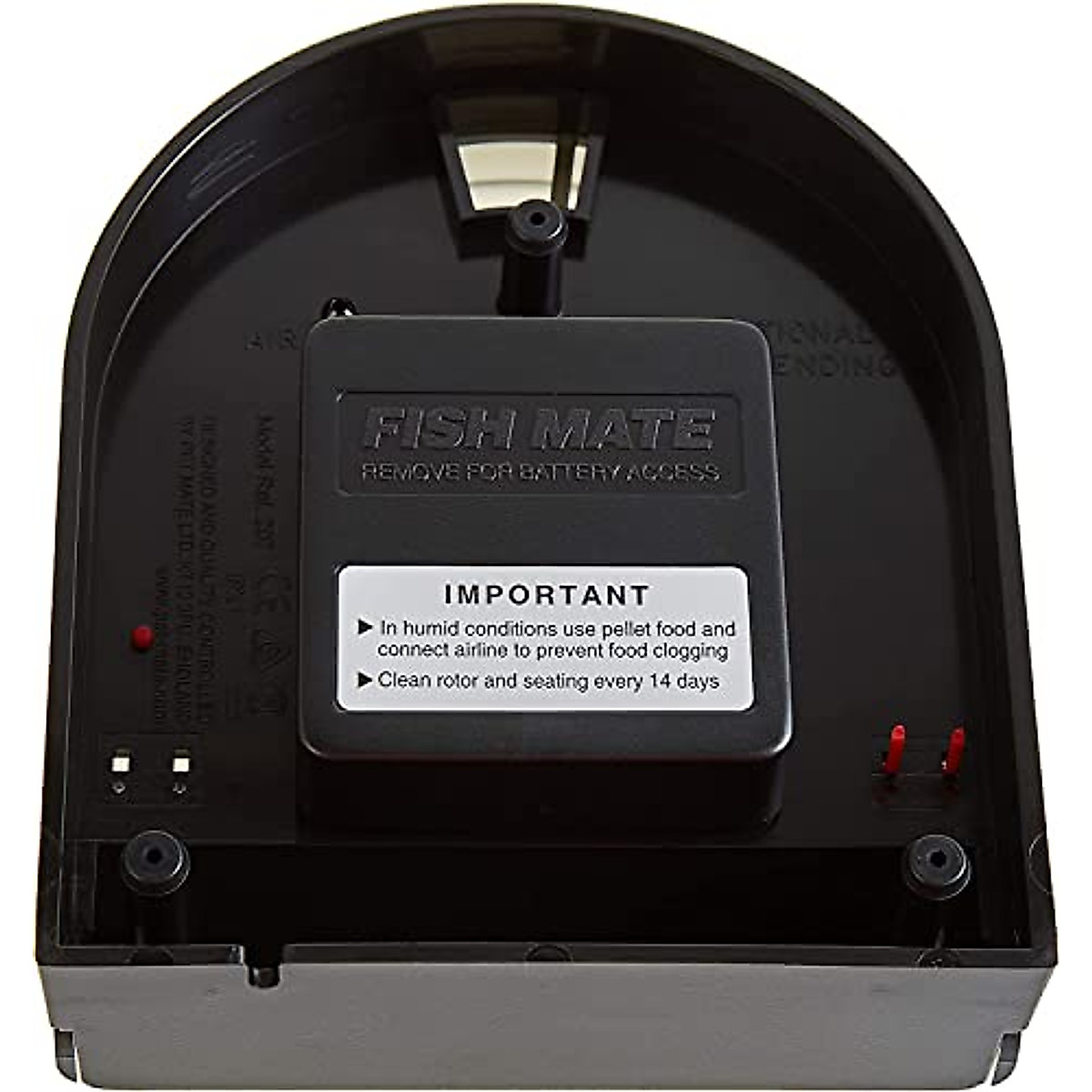 Fish Mate F14 Automatic Fish Feeder for Aquarium or Fish Tank for Vacation or Daily Use - Sits on Hood of Tank or Will Clip to Side with Included Clamps - Serves up to 14 Meals