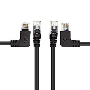 Cable Matters 10Gbps Combo-Pack 90 Degree Cat 6, Cat6 Right Angle Ethernet Cable 5 ft (90 Degree + 270 Degree Right Angle Cat6 Cable)