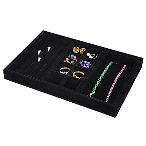 Self Adhesive Velvet Flock Contact Paper Roll Shelf Liner for Jewelry Drawer Craft Fabric 17.7" x 78.7", Soft Velvet Liner for Drawer DIY (Black)