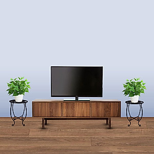 TLBTEK Planter Stand,Metal Round Potted Plant Stands Indoor Outdoor ,Modern Flower Pot Stand Holder Rack Planter Display for Home,Kitchen,Patio,Garden, Corner, Balcony and Bedroom (Style 4)