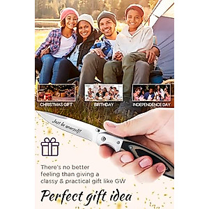 Grand Way Customized pocket Knife – Customized Gifts – Men’s Unique Knife for Him – Best Custom Knives – Cool Engraved Present for Husband Boyfriend – Gift for Birthday 04003 PS