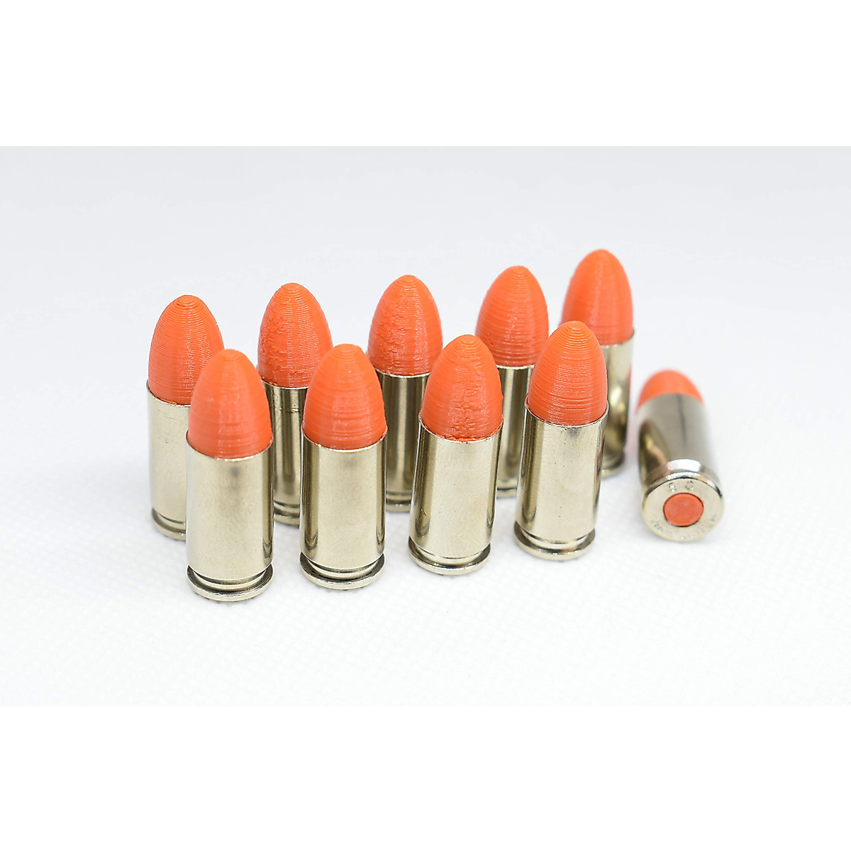 3D Print Nation 9mm Nickel Snap Caps Dummy Rounds (10 - Pack) 9x19 Luger