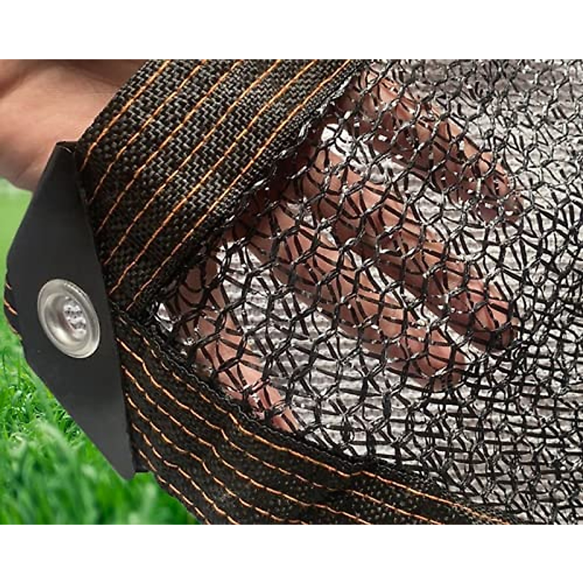 50% Sunblock Shade Cloth,Black Sun Screen Mesh Plants Greenhouse Cover Fabric,Net Tarp Sunshade UV Resistant Netting with Grommets Easier to Hang for Flowers Plants Patio Lawn Outdoor 6.5 ft x 6.5 ft