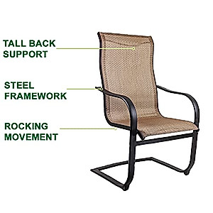 Patio Master Corp Outdoor Patio Bellevue Spring Chair 2 Count