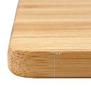 BambooMN Small Premium Bamboo Serving and Cutting Board, Charcuterie, Home and Everyday use - 7.9" x 5.5" x 0.4" - 3 pcs