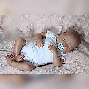 Zero Pam Realistic Reborn Doll Newborn Boys Sleeping 19 inch Soft Silicone Baby Doll Real Life Boy Handcrafted Reborn Boy Collectable