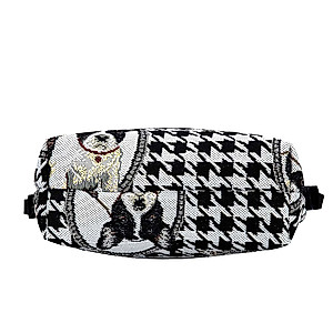 Signare Tapestry Small Crossbody Bag Sling Bag for Women with French Black and White Bulldog Design (SLING-FREN)
