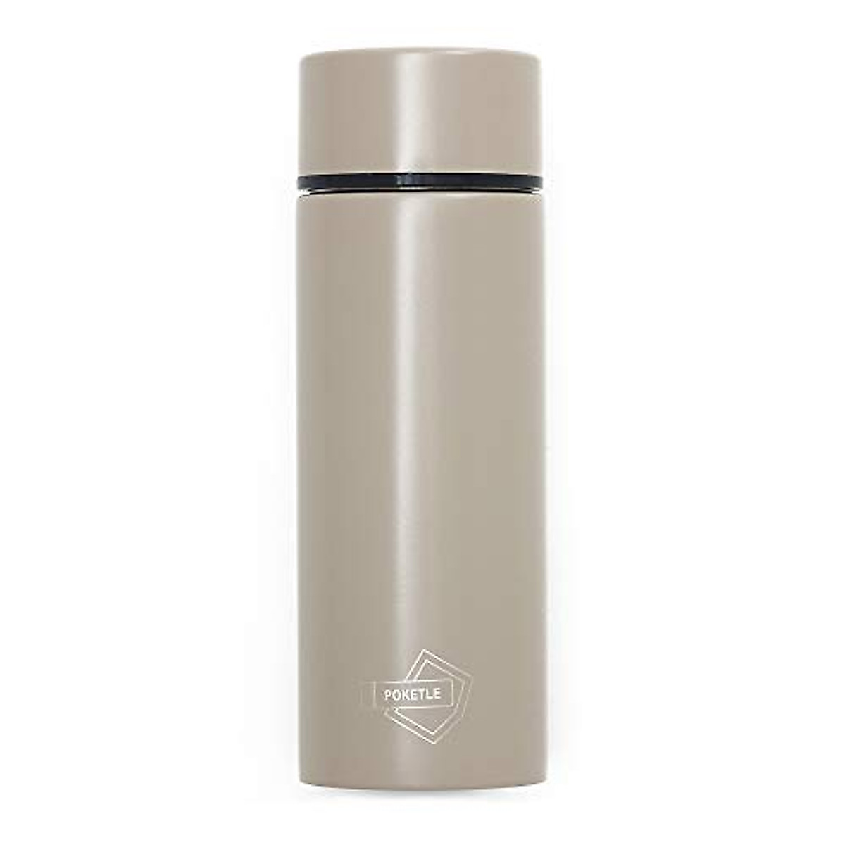 Poketle Personal Insulated Bottle, Small 120ml, Stainless Steel, Lightweight, Beige