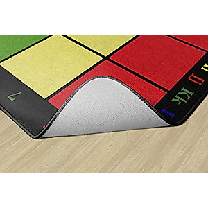 Flagship Carpets Learning Grid Colorful Numbers and Letters Kids Seating Area Rug for Classroom, Play Area Mat, Home Learning or Kids Room Carpet, 5'10" x 8'4", Seats 24