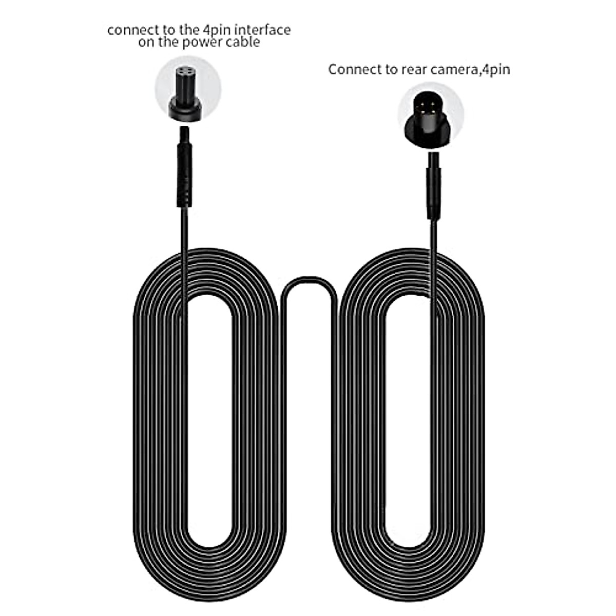 WOLFBOX D07 50ft Rear Camera Extension Cable for Large Vehicles