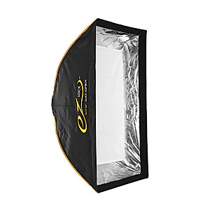 Glow EZ Lock 24x36 Quick Strip Rectangular Bowens Mount Softbox Lighting Kit with External, Internal Diffusers, Deflector Disk and Eggcrate Grid, Folding Softbox for Photography Studio Lighting