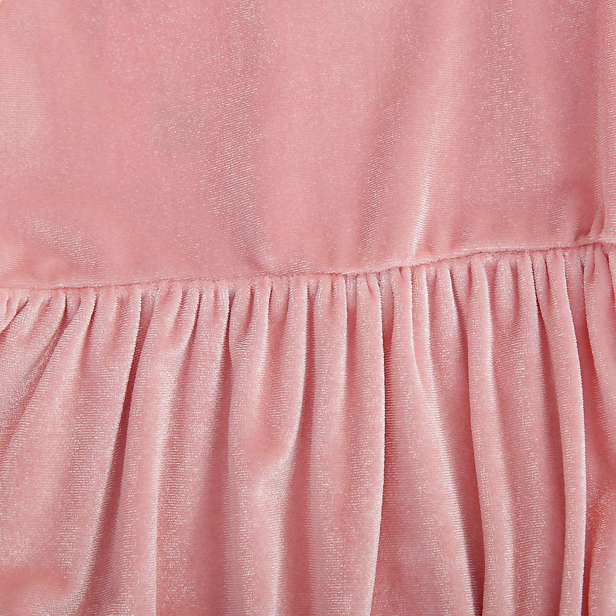 Infant Baby Girl Plain Fall Crushed Velvet Long Sleeve Bodysuits Romper Tops (A Peach Pink, 6-12 Months)