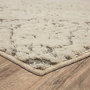 Mohawk Home Francesca Ornamental Medallion Light Gray 5' x 8' Shag Area Rug Perfect for Living Room, Dining Room, Office
