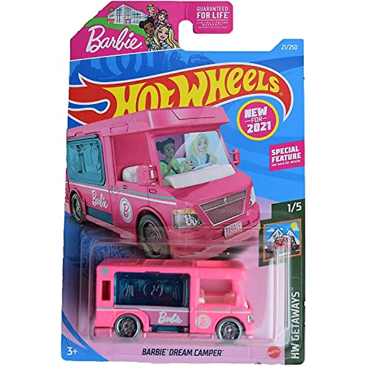 Hot Wheels Barbie Dream Camper - Pink 21/250 Getaways 1/5