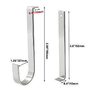 Litoexpe Vinyl Siding Hooks - 8 Pack Stainless Steel Siding Hangers, No Hole Hanger for Hanging Outside Home or Holiday Decor, No Damage and No Drill Hook