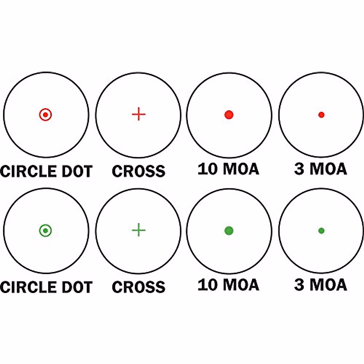 BARSKA AC11704 Multi-Reticle Electro Reflex Sight Green / Red Reticle with with Picatinny / Weaver Style Base, 1x33mm , Black