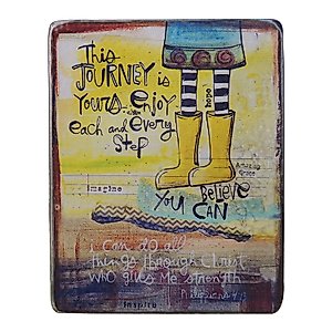 Cathedral Art (Abbey & CA Gift The Journey is Yours Plaque, Yellow, Brown, Blue