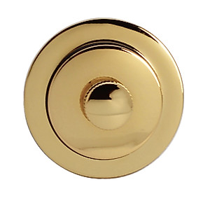 Westbrass A941K-01 1-3/8" Fine Thread Twist & Close Bathtub Drain Trim with One-Hole Overlfow Faceplate and Universal Adaptor, Polished Brass