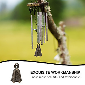 DOITOOL 10Pcs Vintage Bell Iron Bell Charm Craft Retro Bell Figurine Mini Jingle Bell Feng Shui Bell for DIY Wind Chimes Doorbell Keychain Pendants