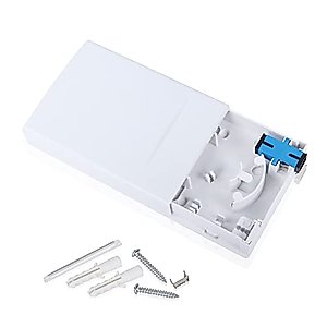 PNGKNYOCN Fiber Optic Terminal Junction Box 2 Ports Fiber Panel Desktop Box for FTTH, Optical SC/UPC Connectors