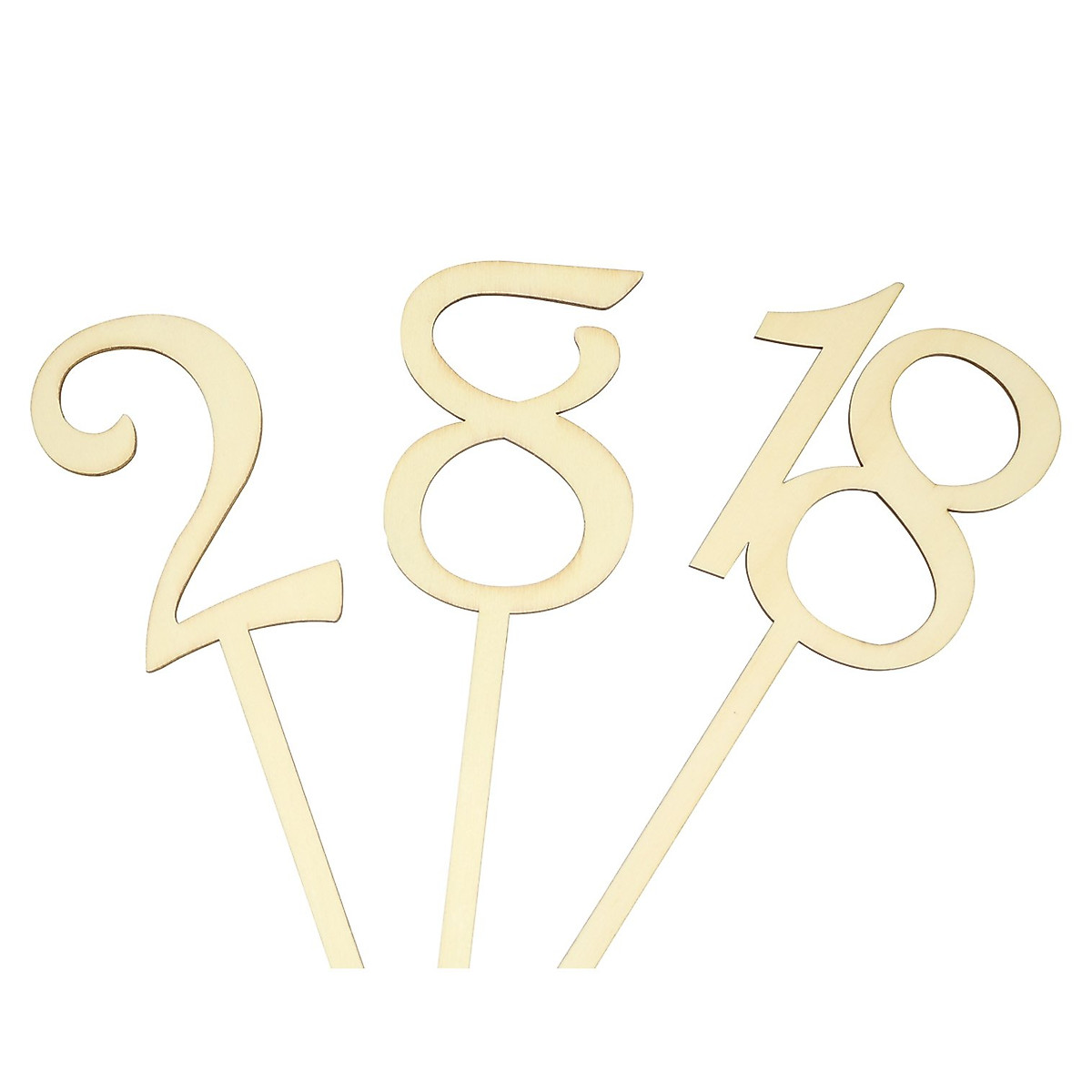 Wooden Table Numbers, 1-20 Wood Number with Stand, 13.5" Tall Rustic Wedding Table Numbers with Holder Base for Receptions, Banquets, Restaurants, Hotels, Parties