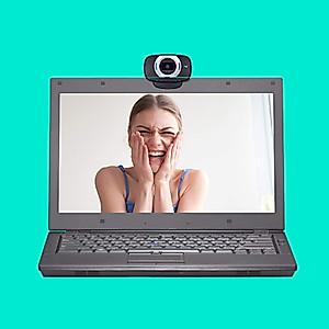 Logitech HD Laptop Webcam C615 with Fold-and-Go Design, 360-Degree Swivel, 1080p Camera