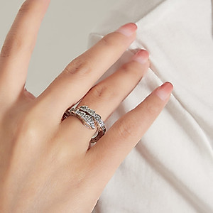 GEVOLCM Au750 Alloy Ring, Diamond Set Alloy Ring, Unique Snake Diamond Ring, Best Gift
