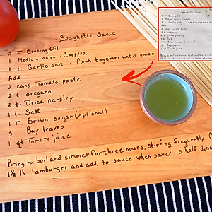 Original Handwritten Recipe Cutting Board - Best Unique Gift for Her - Multiple Sizes & Styles - Maple, Cherry or Walnut Wood - Best Gift Idea for Mom, Daughter, Grandma, Sister, Aunt