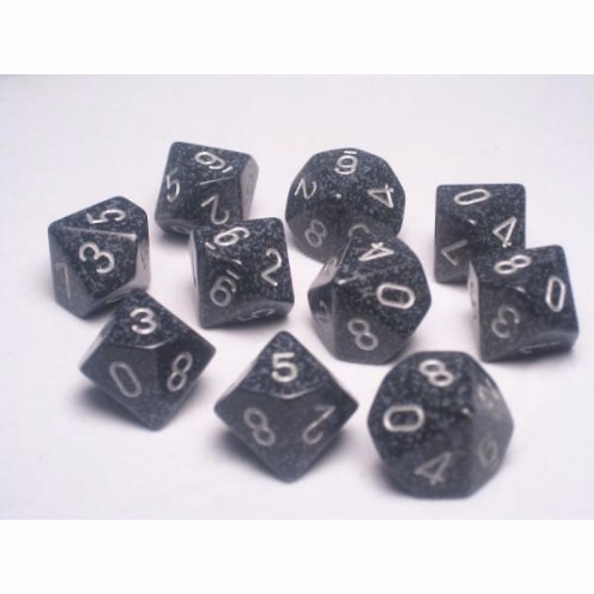 Chessex Dice Sets: Ninja Speckled - Ten Sided Die d10 Set (10)